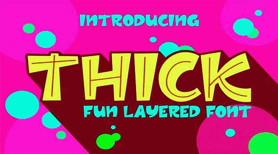 Thick Layered Font download Free | Dafont Online