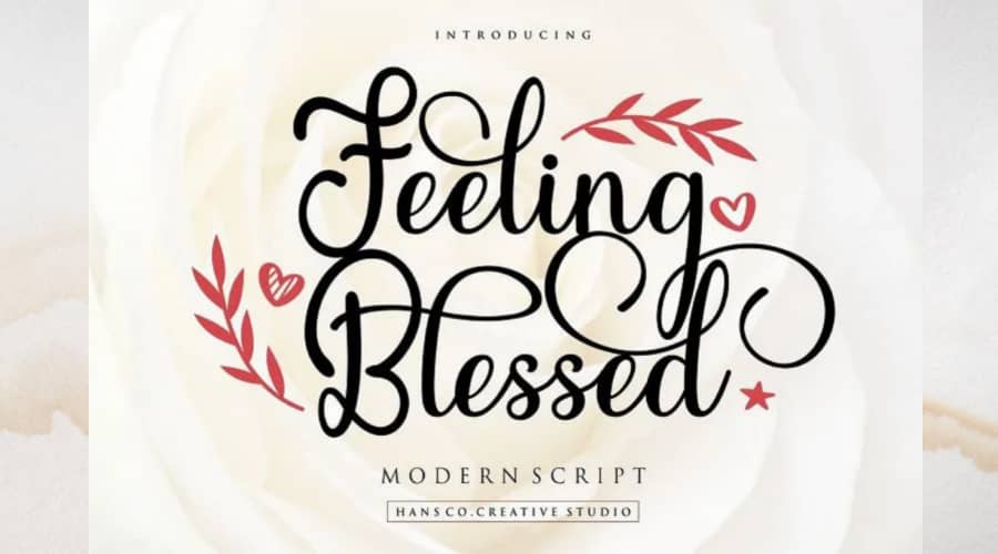 Feeling Blessed Script Font Free Download| Dafont Online