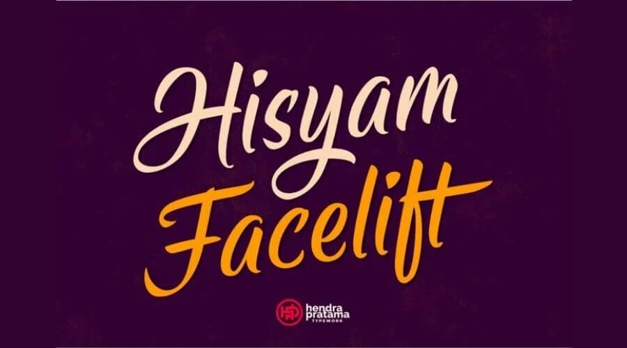 Hisyam Facelift Script Font Free Download| Dafont Online