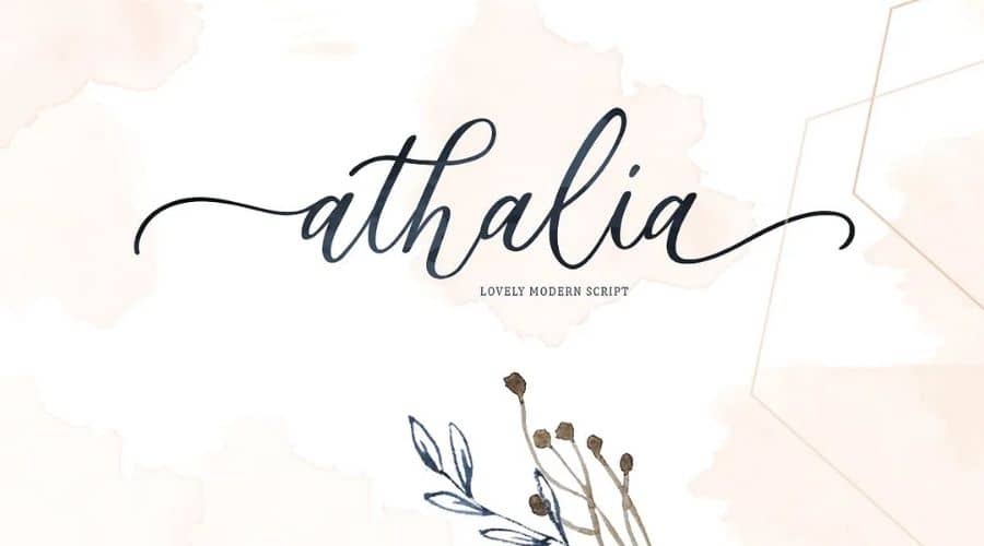 Athalia Script Font Free Download| Dafont Online
