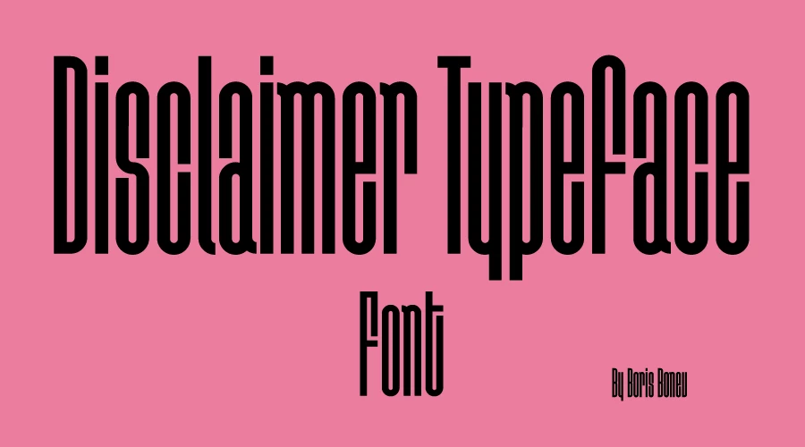 Disclaimer Typeface download Free | Dafont Online