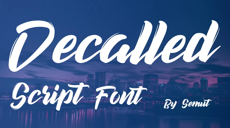 Decalled Script Font Free Download | Dafont Online
