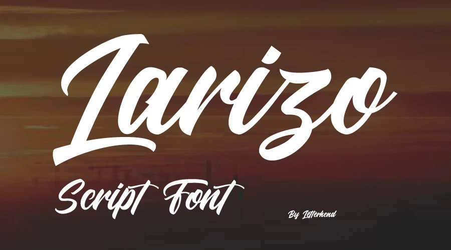 Larizo Script Font download | Dafont Online