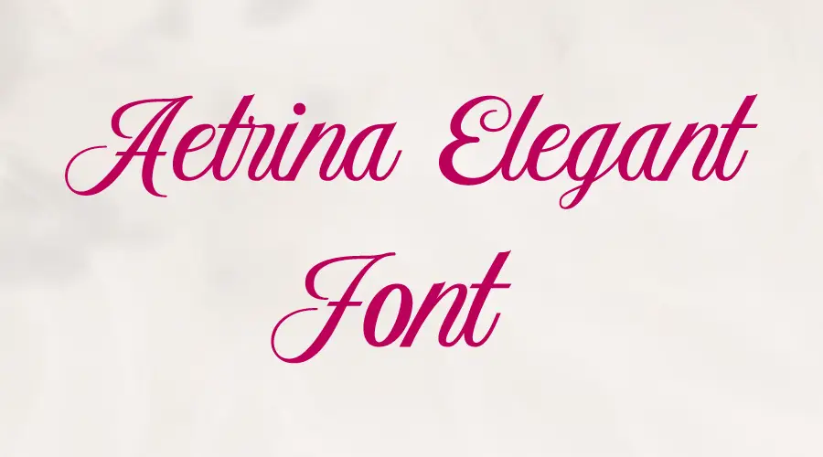 Aetrina Elegant Display Font Download | Dafont Online